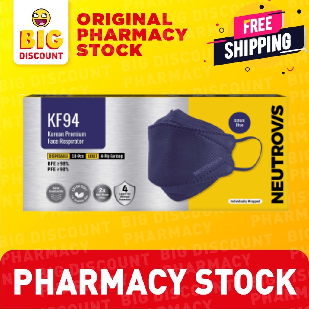 Neutrovis KF94 Korean Premium Disposable 4-ply Face Mask with Earloop ...