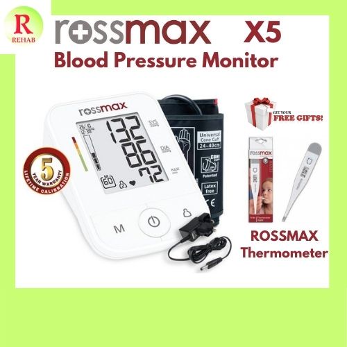 Rossmax X5 Automatic Blood Pressure Monitor (FREE Thermometer) // Blood ...