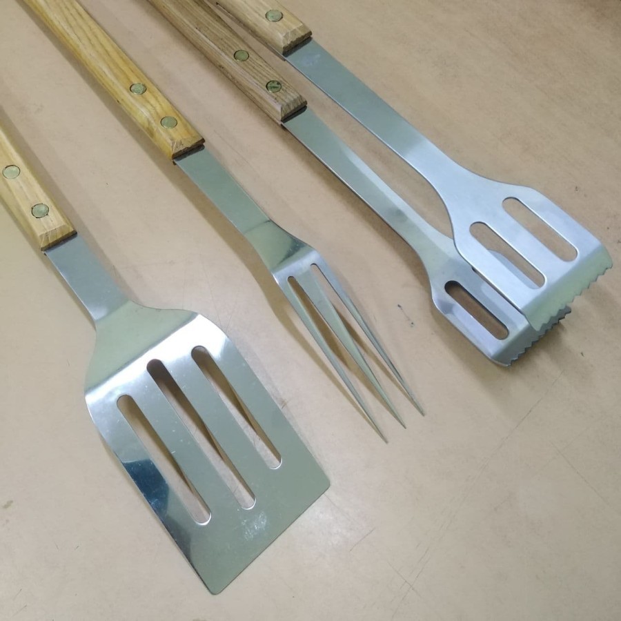 PERALATAN Bbq Equipment TOOL SET 3Pcs Barbeque Grill | Shopee Malaysia