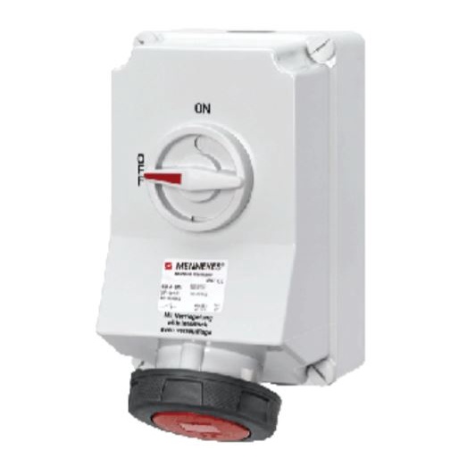 (AMPMECH) MENNEKES SWITCHED & INTERLOCKED 5110/ 5113 RECEPTACLE; WALL ...