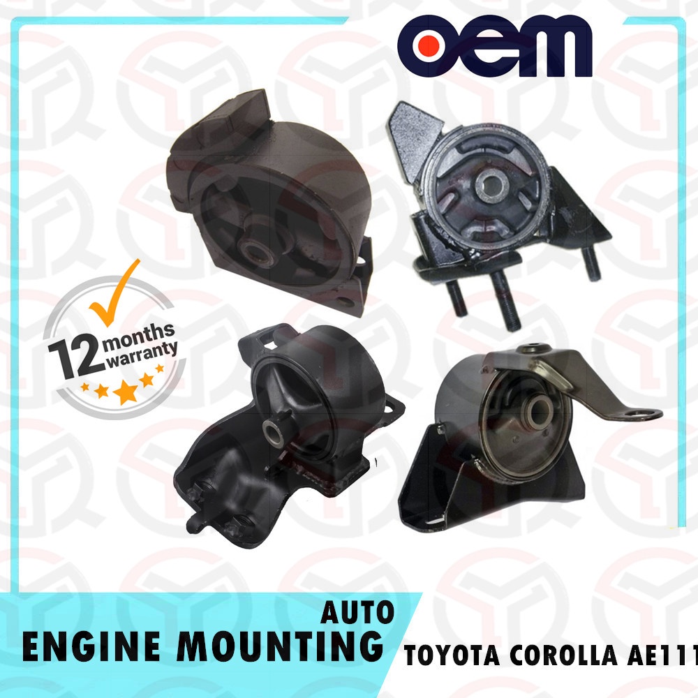 TOYOTA COROLLA AE111 1997 ENGINE MOUNTING SET (AUTO) (4 PIECE) (1 YEAR ...
