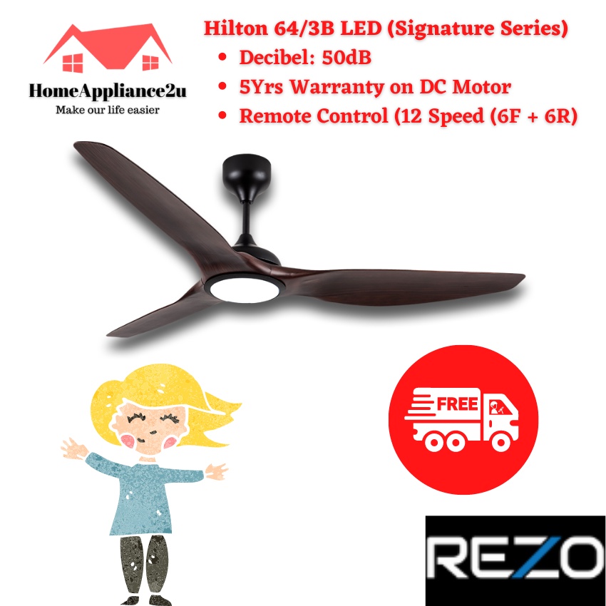 Rezo Ceiling 风扇 Kipas Siling Remote Hilton 64/3B LED Remote Control DC ...