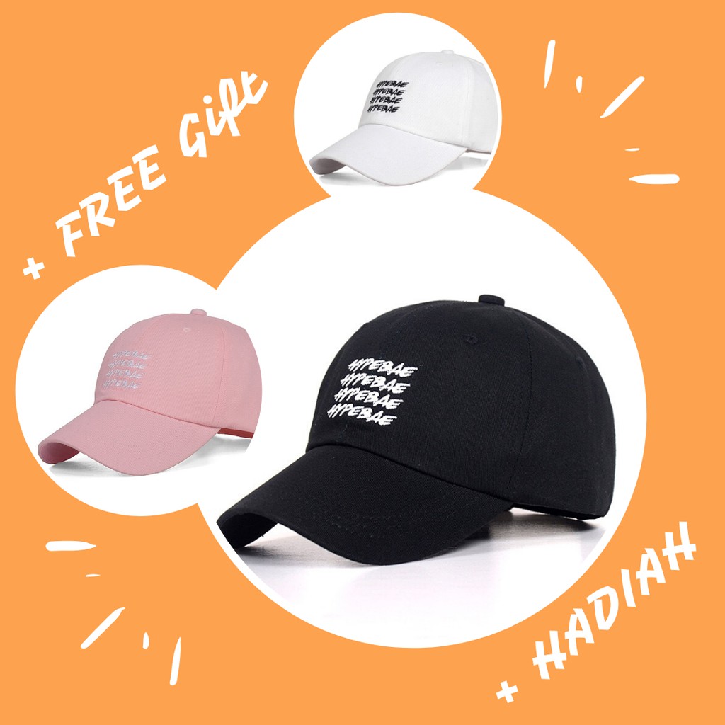 🧢 READYSTOCK🔥 【Brand New】 Cap Korean Fashion Street "HYPE BAE" Wording ...