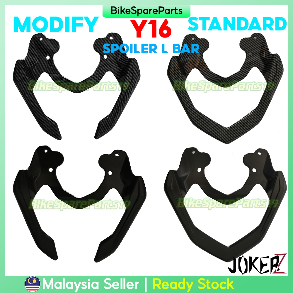 SPOILER L BAR JOKERZ YAMAHA Y16ZR MATTE BLACK / CARBON Y16 Y16Z ...