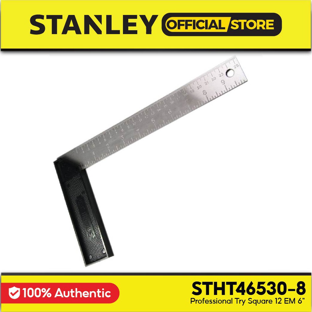 STANLEY Professional Try Square 12 EM (6") STHT46530-8 | Shopee Malaysia
