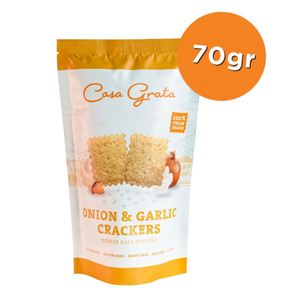 Casa Grata Crackers Healthy Snack Onion Garlic Cajun Cinanamon 20 70 gr ...