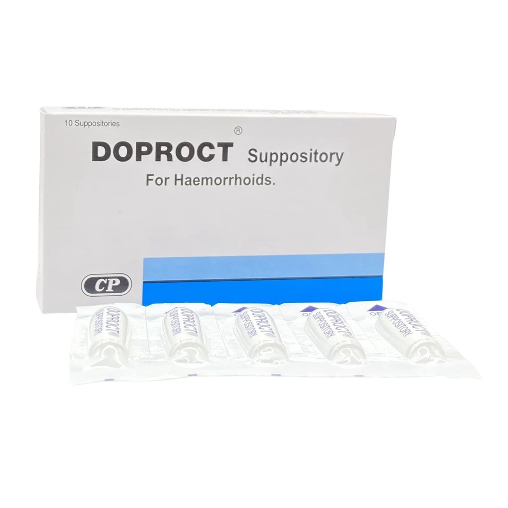 Doproct Suppository for Hemorrhoids (Buasir) 20's (EXP 12/2027 ...
