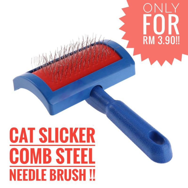 🔥🐱CAT SLICKER COMB STEEL NEEDLE BRUSH🔥🐱 ONLY FOR RM 3.90 | Shopee Malaysia