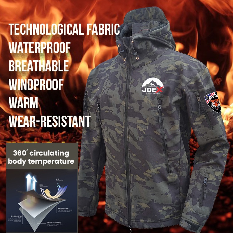 JDEX Sharkskin Waterproof Military Jacket Soft Shell Shark Skin Jaket ...