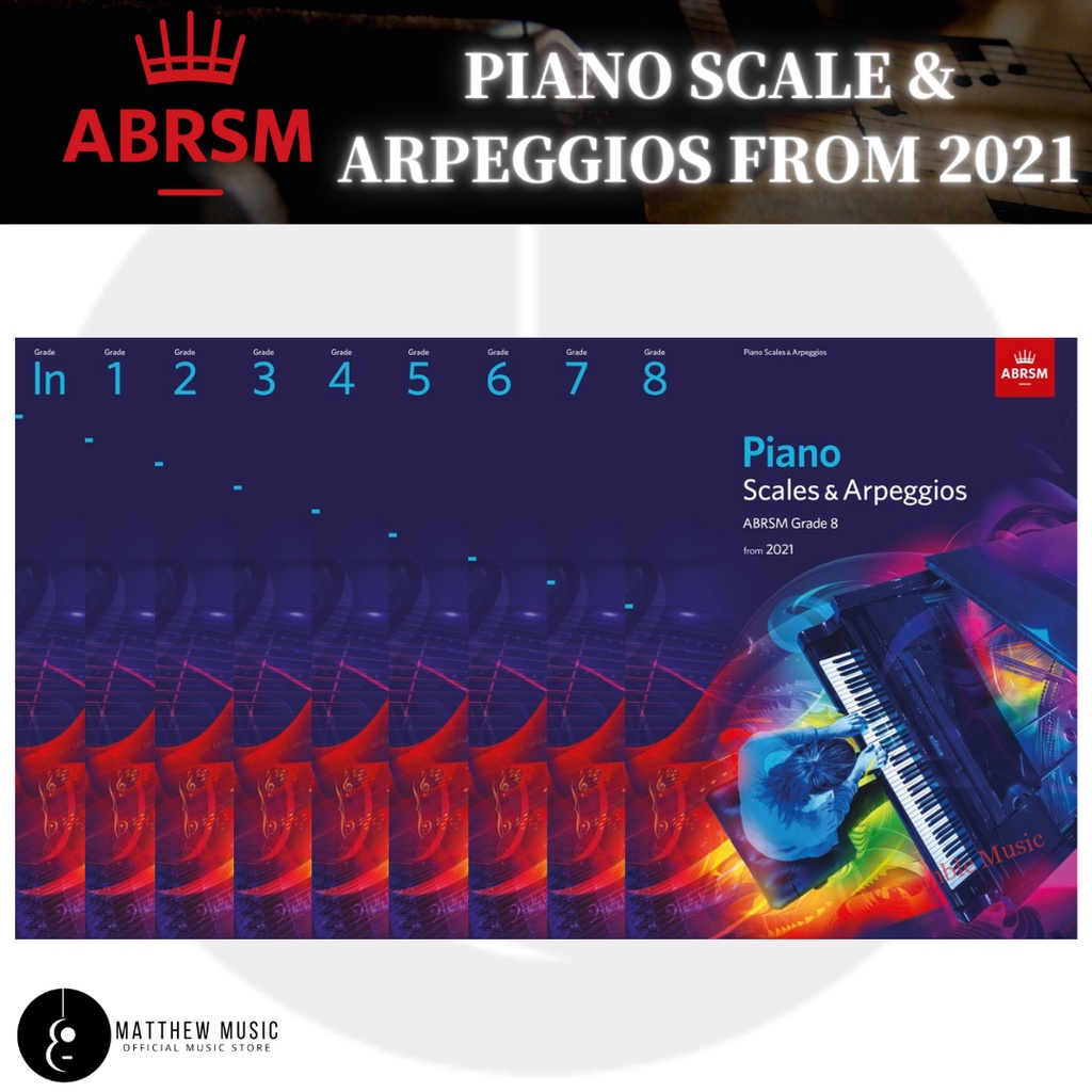 ABRSM PIANO SCALES & ARPEGGIOS GRADE INITIAL,1,2,3,4,5,6,7,8 FROM 2021 ...