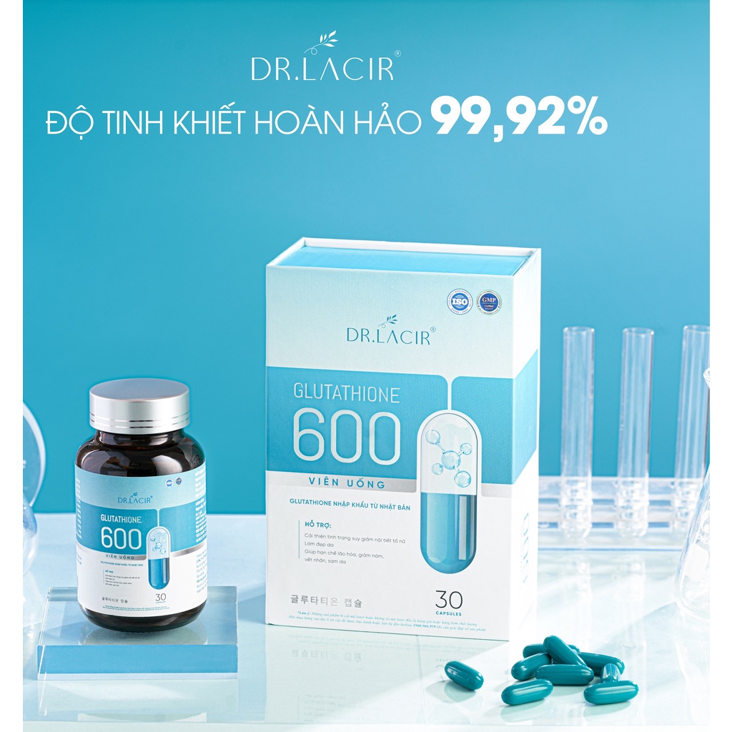 Glutathione 600 Dr Lacir skin whitening pills Slingshotm reduces freckles, bottle of 30 pills ...