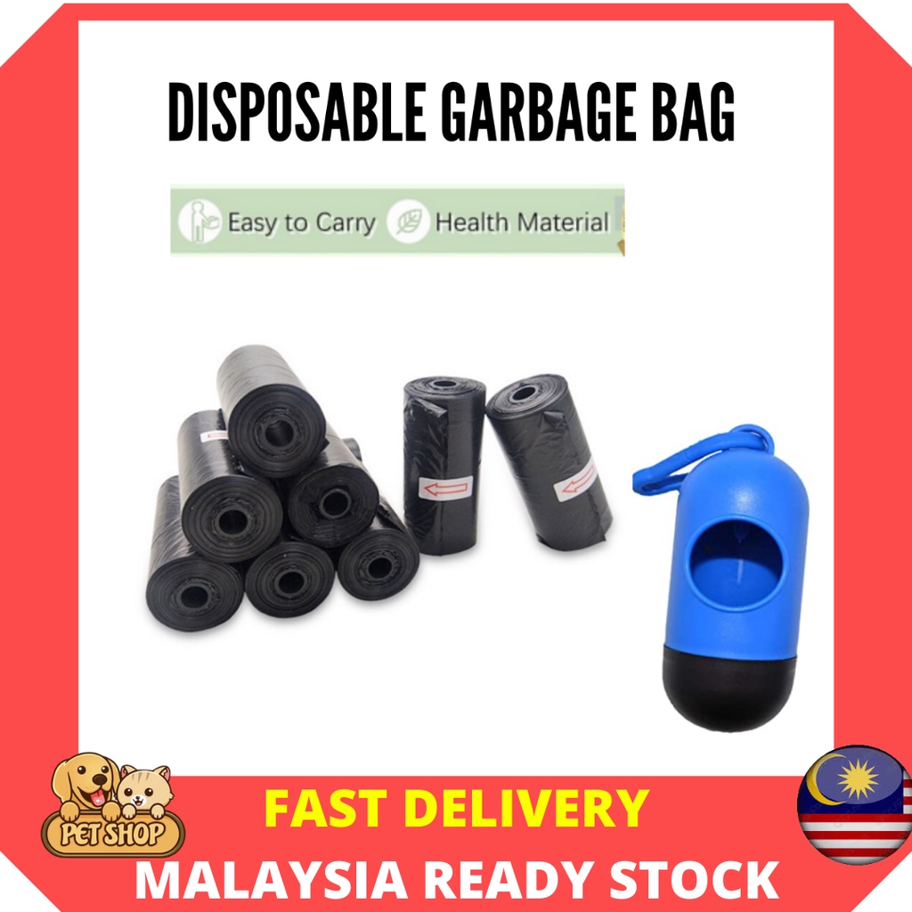 Portable Garbage Plastic Bag Pet Disposal Poop Diaper Dispenser Travel ...