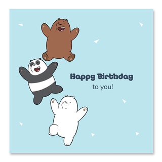 Glisterz 3D Greeting Card - We Bare Bears Happy Birthday Card (WBB ...