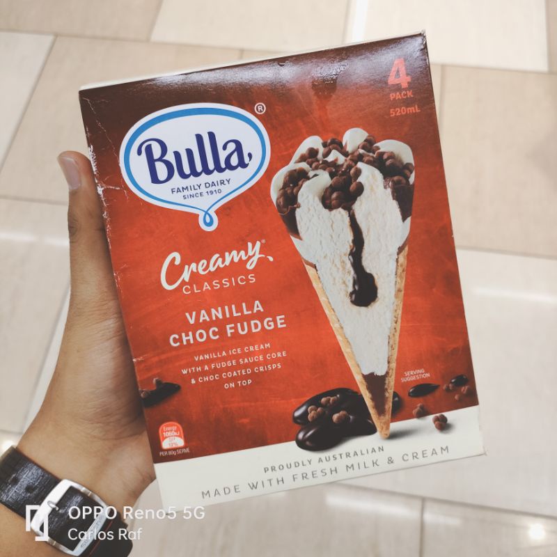 Australia Bulla Creamy Classics Ice Cream Stick Tub Cones - Neopolitan ...