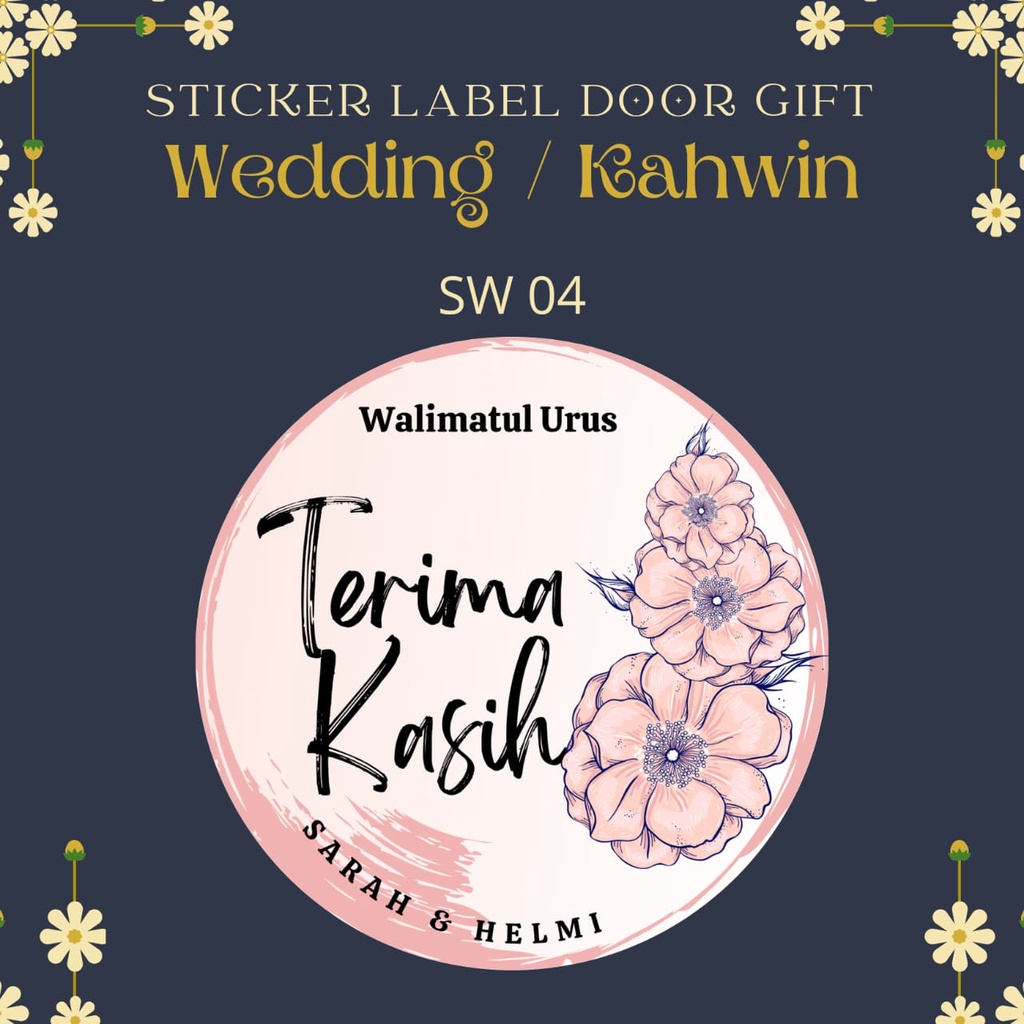 STICKER LABEL DOOR GIFT WEDDING/KAHWIN MURAH | Shopee Malaysia
