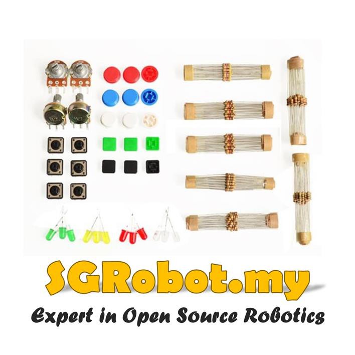 Arduino Common Parts Component Set LED Resistor Switch Potentiometer | Shopee Malaysia