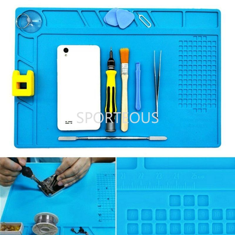 (READY STOCK) 34 X 23cm Heat Insulation Silicone Pad Desk Work Mat ...