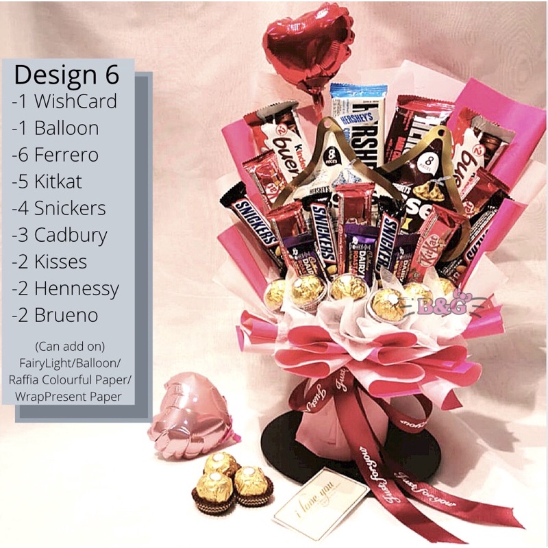 XL Chocolate Bar Bouquet Flower Bajet Coklat Bunga Hadiah Jadi Birthday ...