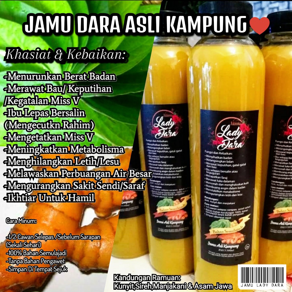 🔥HOT ITEM🔥JUS JAMU WANITA - LADY DARA | Shopee Malaysia
