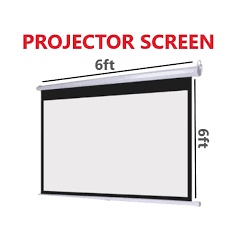 Wall Mount Projector Screen 6ft x 6ft | Shopee Malaysia