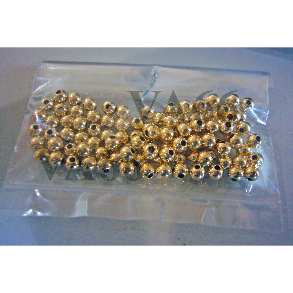 DIY 14K Gold ( 585 ) Filled Bali Beads Round Suasa Crystal Bead 3mm ...