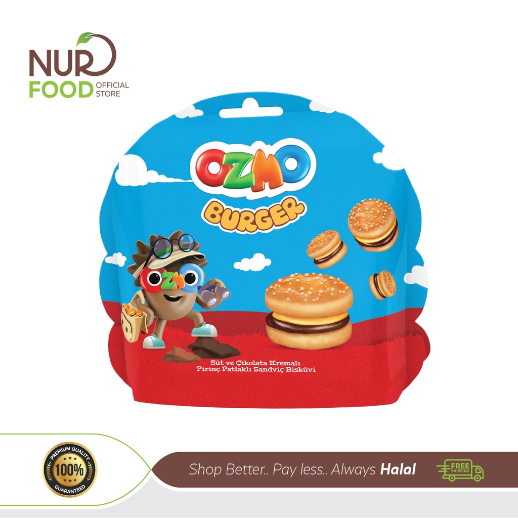 Ozmo Burger Chocolate Sandwich (40g) - (Pack of 12) (Sandwich Coklat Ozmo Burger (40g) - (12 Pek ...