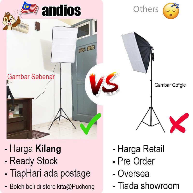 Explosion models Spot Lampu Studio Lighting Softbox Kit E27 Single ...