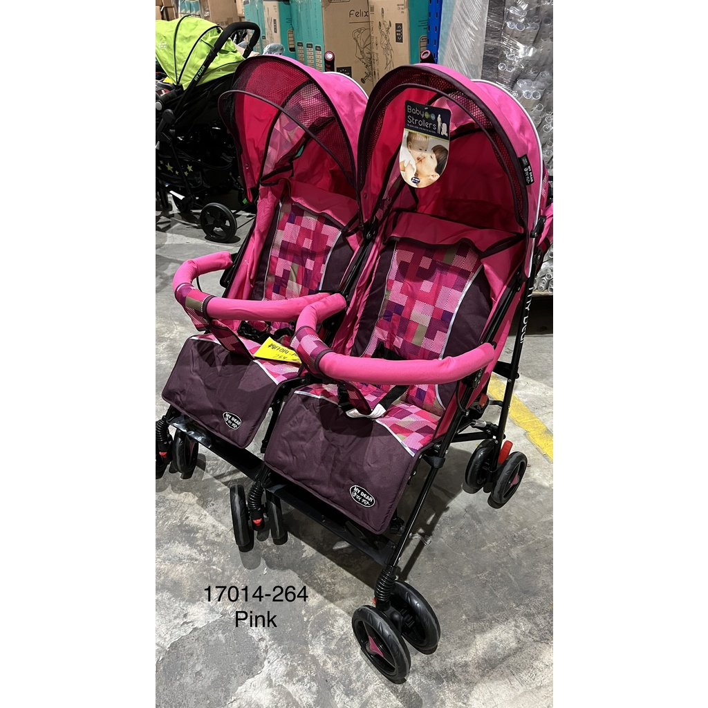 My Dear Twin Baby Buggy/My Dear 17014-264 Pink [Display Unit] | Shopee ...