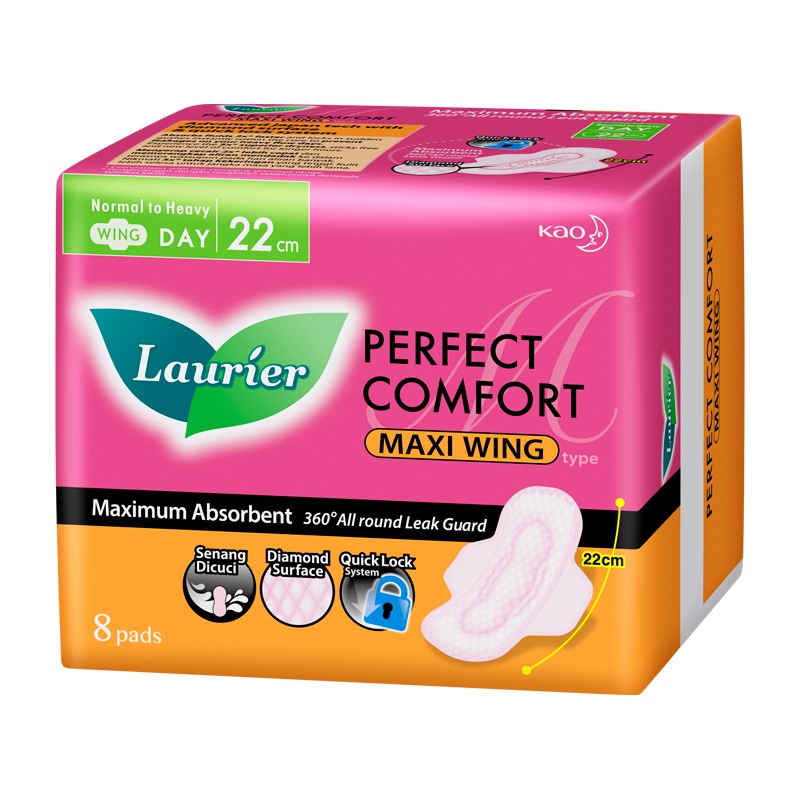 LAURIER Super Maxi Wing (22cm x 8s) | Shopee Malaysia