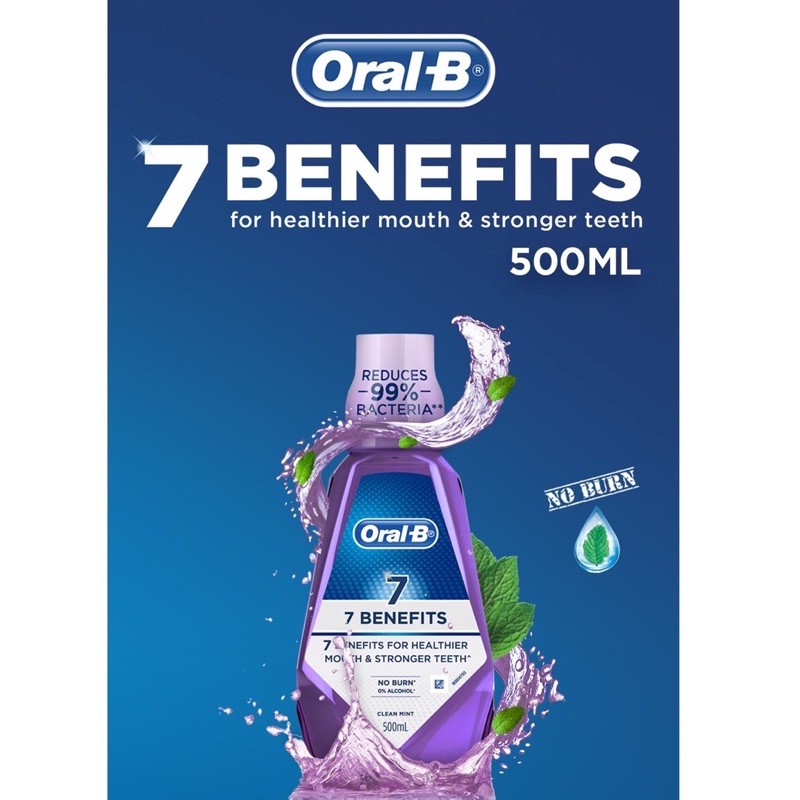 Oral-B 7 Benefits Mouthwash Bundle Pack (500ml x 2) | Shopee Malaysia Oral-B 7 Benefits Mouthwash Bundle Pack (500ml x 2) | Shopee Malaysia