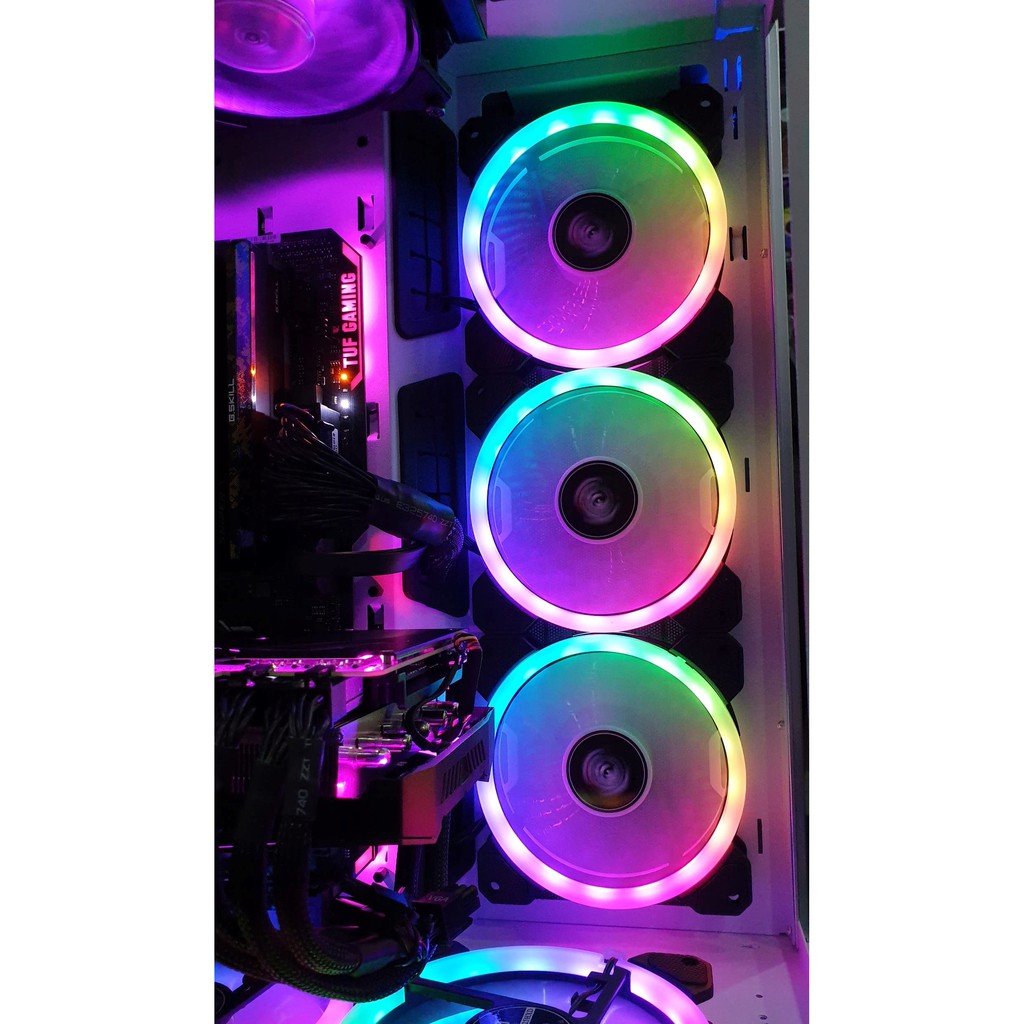 GSL 3-In-1 Dual Eclipse Chroma ARGB Fan Kit with LED Strip (3 Fans, 4 ...