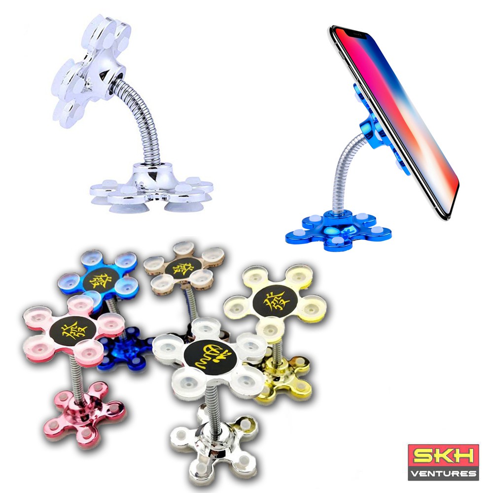 Flexible/ Rotating Stick on Dashboard/ Mirror Phone Holder/Stand ...