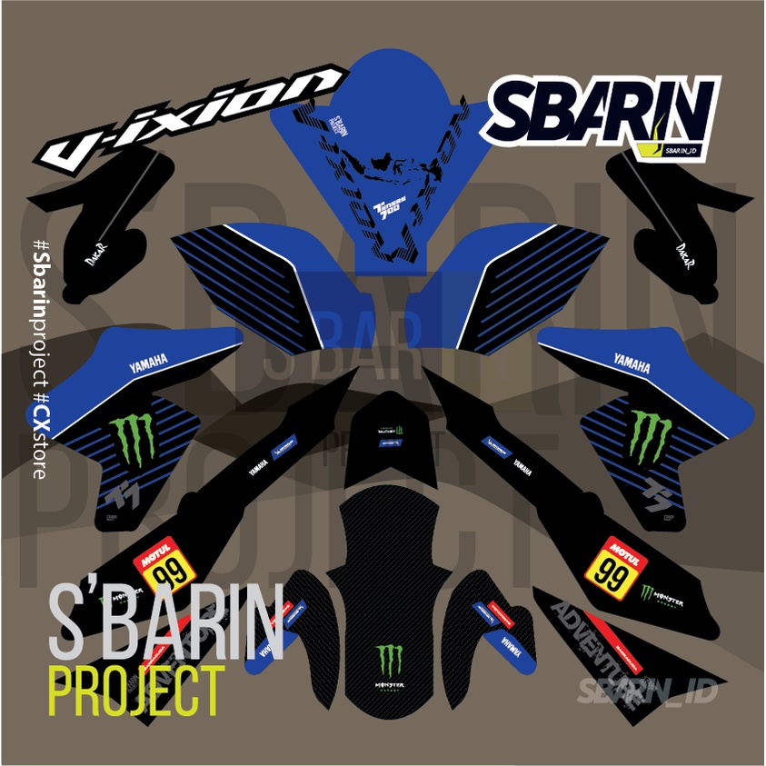 Decal Yamaha Vixion New Lighting - Dakar I Sbarin Project | Shopee Malaysia