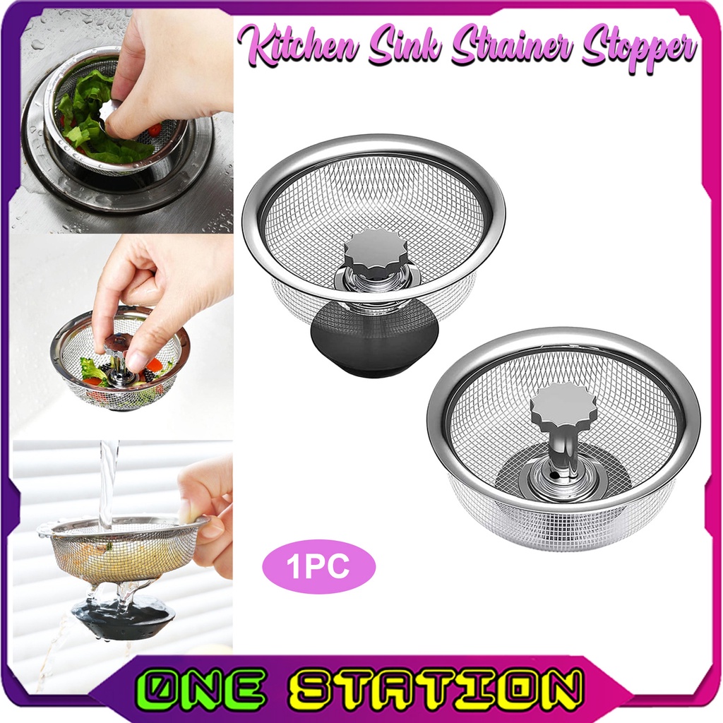 Stainless Steel Sink Filter Anti-Clogging Mesh Sink Strainer Stopper ...