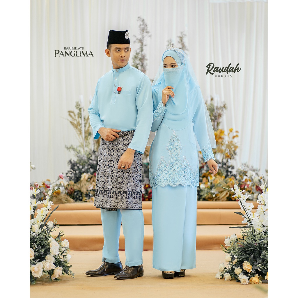 (KURUNG RAUDAH) SET NIKAH/TUNANG | COUPLE SET | KURUNG MODEN RAUDAH ...