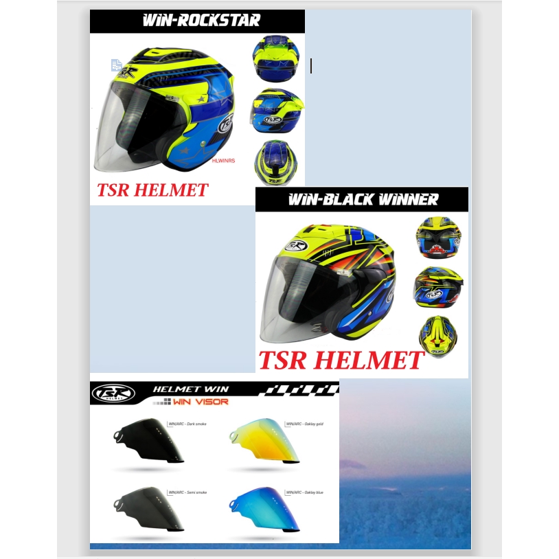 TSR Helmet WIN RockStar / Black Winner | Shopee Malaysia