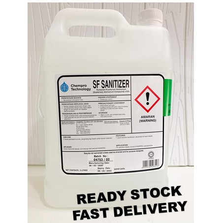 5 Liter 5000 ML Surface Sanitizer Disinfectant Spray Environment 5Litre ...