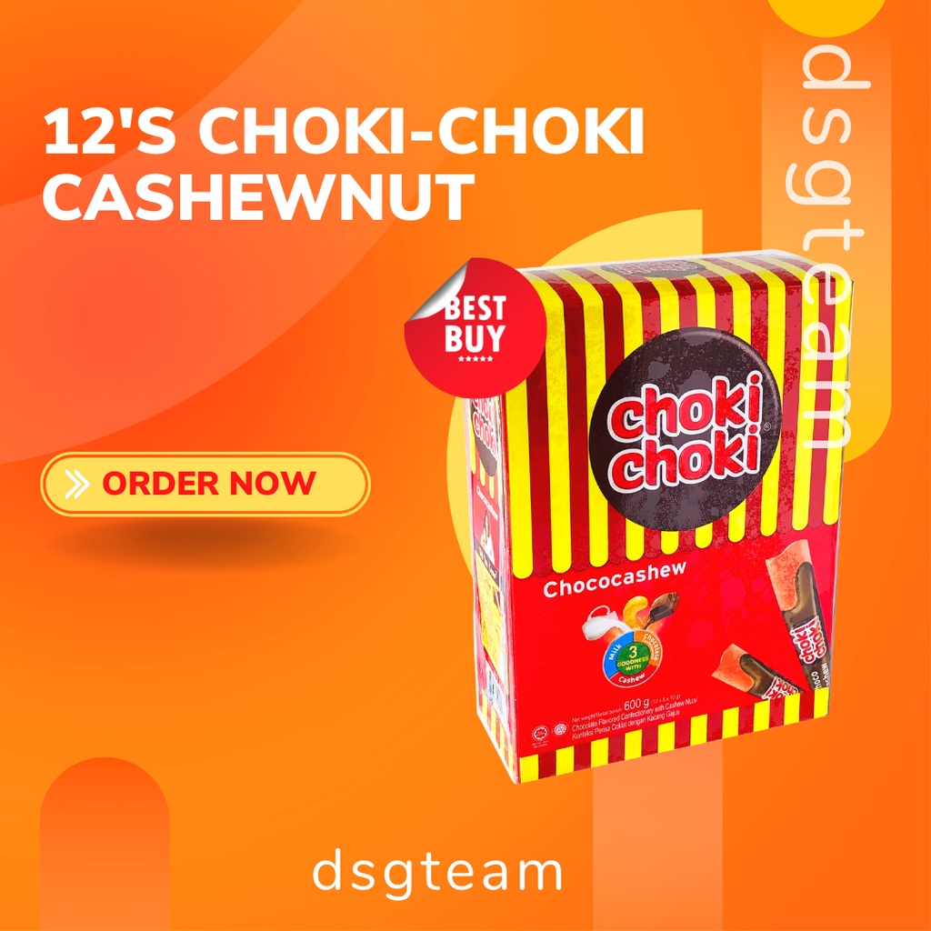 Choki-Choki Chocolate Strip Chocolate/Milk Chocolate/Cashewnut (10g x ...