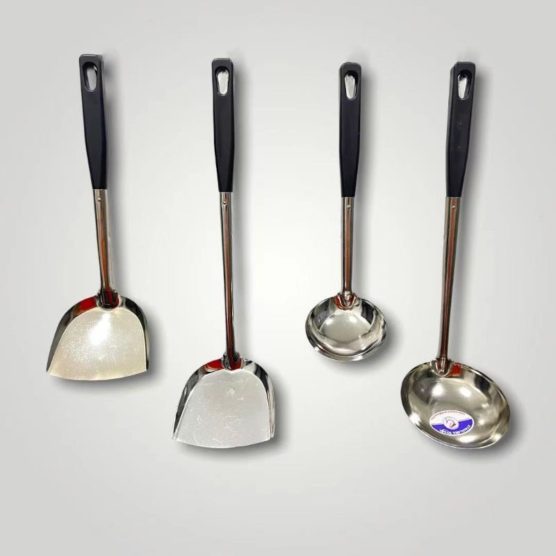 Thailand Plastic Handle Stainless Steel Turner & Ladle / Senduk Dan ...