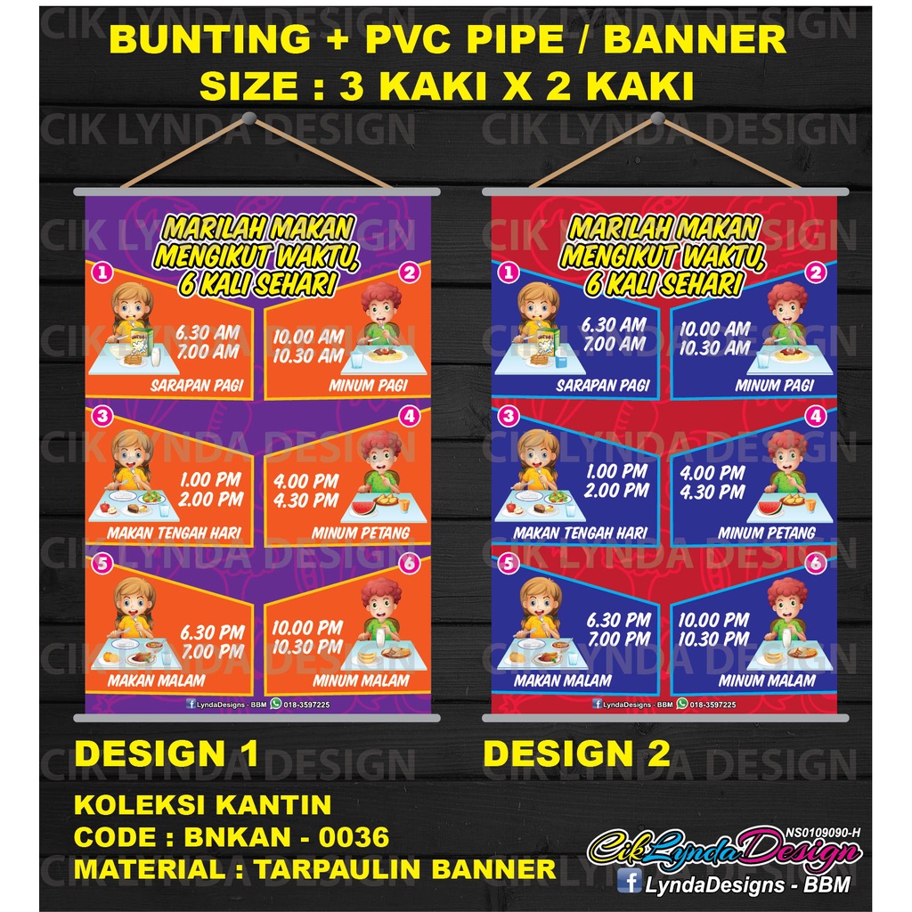 PRE-ORDER - BUNTING + PVC PIPE - KOLEKSI KANTIN SEKOLAH | Shopee Malaysia