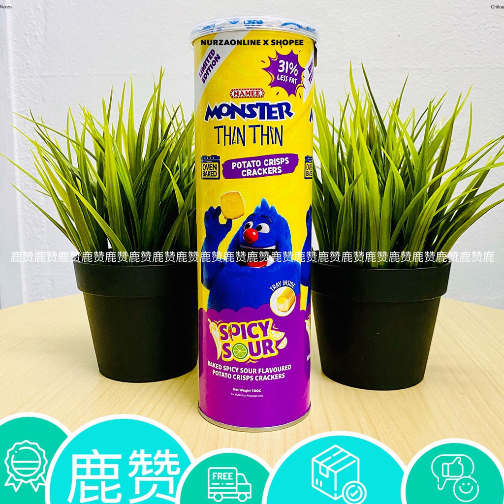 Mamee Monster Thin Thin Potato Crips Crackes 100g | Shopee Malaysia