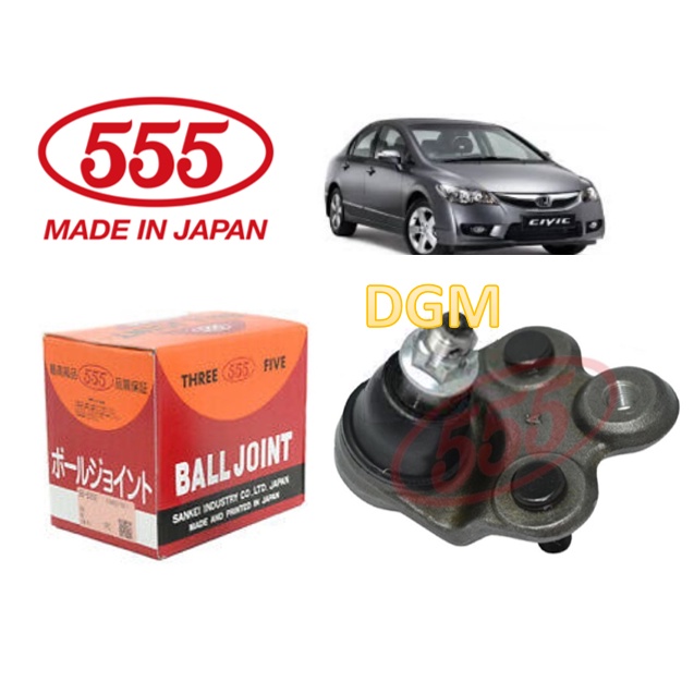 Original 555 (Made in Japan) Lower Arm Ball Joint Set SB-6382 for Honda ...