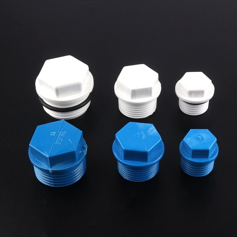 10pcs 1/2"3/4"1" PVC Male Thread Plug for Garden Irrigation Stop Water ...