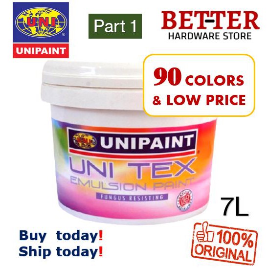 🔥90 COLORS🔥 Unipaint 7L (Part 1) Cat Simen Cat Dinding Wall Painting ...