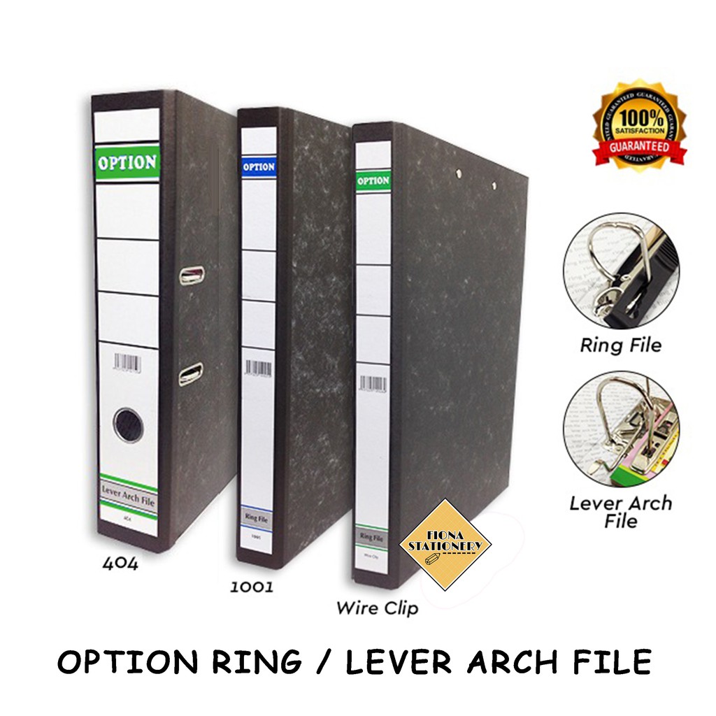 Option Ring / Lever Arch File 1'' / 2'' / 3'' - PCS | Shopee Malaysia