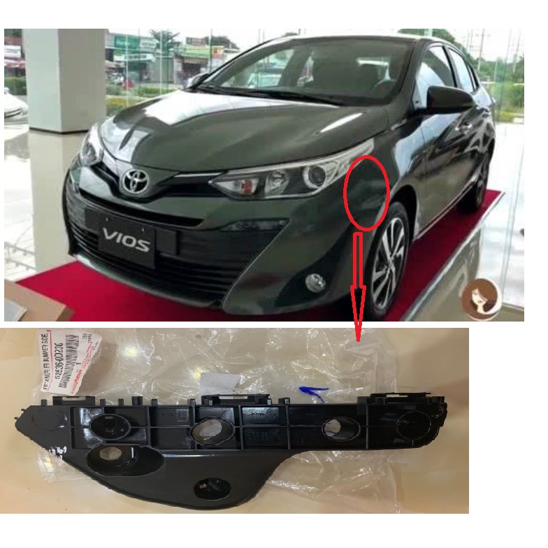 FOR TOYOTA Vios/YARIS NSP150 2018 2019 2020 Front Bumper Side Bracket ...
