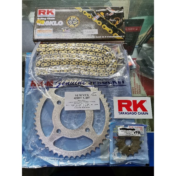 💯 Original RK-M SYM VF3i Sprocket chain set RKM Stainless Steel O-Ring ...