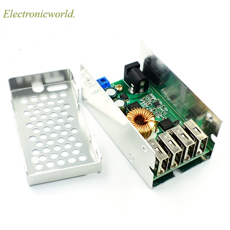 DC-DC 9V 12V 24V 36V To 5V Step Down Board 5A 4 USB Output Buck ...