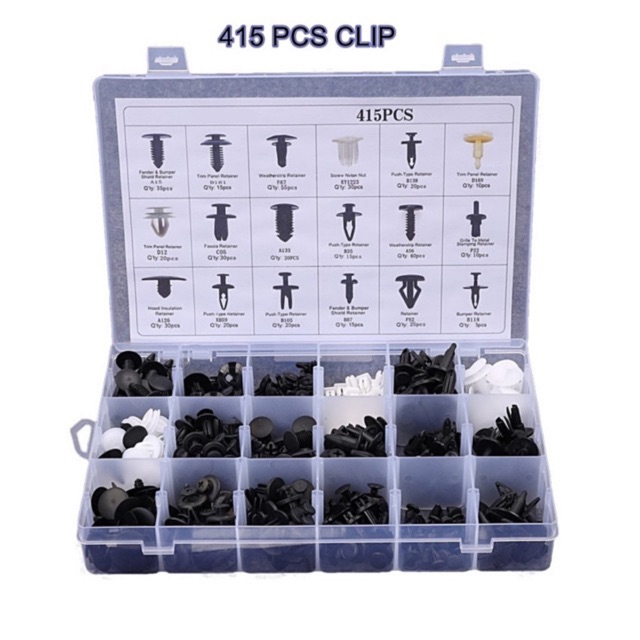 🌟415PCS🌟Car Clip Bumper Clips Door Trim Panel Clips Body Push Pin Rivet ...