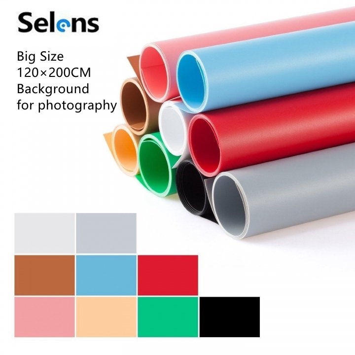 Selens Waterproof Studio Backdrop Matte PVC 120x200cm Background Solid Color for Photography ...